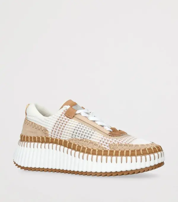 Chloé Nama Runner Sneakers - Brown