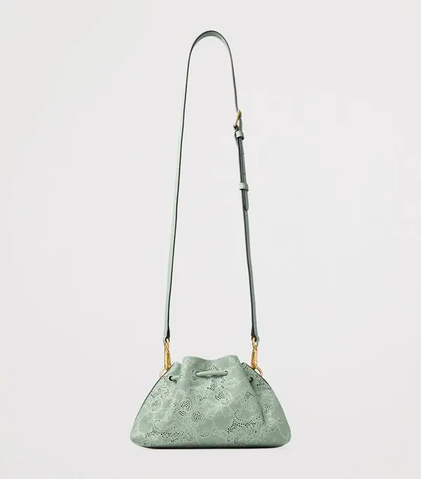 JIMMY CHOO Cinch Small Leather Shoulder Bag - Green