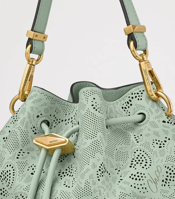 JIMMY CHOO Cinch Small Leather Shoulder Bag - Green