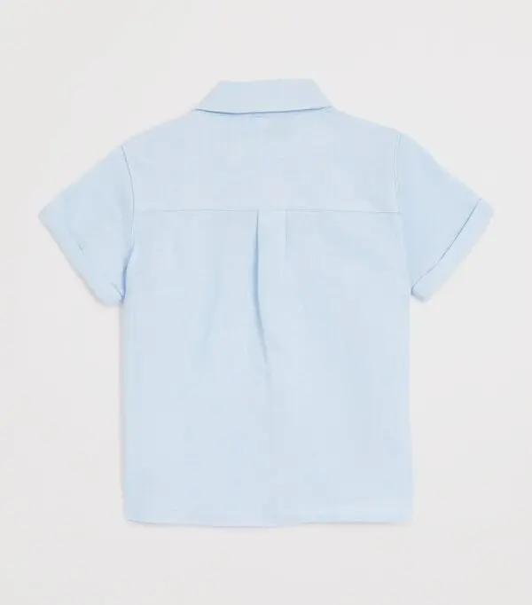 TARTINE ET CHOCOLAT Linen Embroidered Crest Shirt