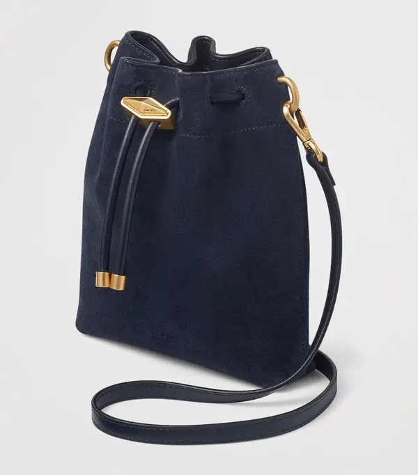 JIMMY CHOO Suede Cinch Mini Bucket Bag
