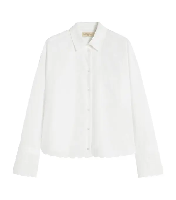 Max Mara Cotton Embroidered Shirt - White