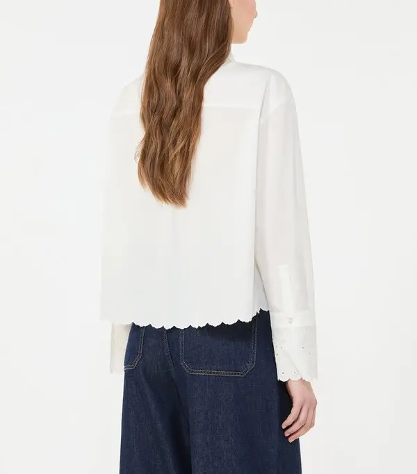 Max Mara Cotton Embroidered Shirt - White
