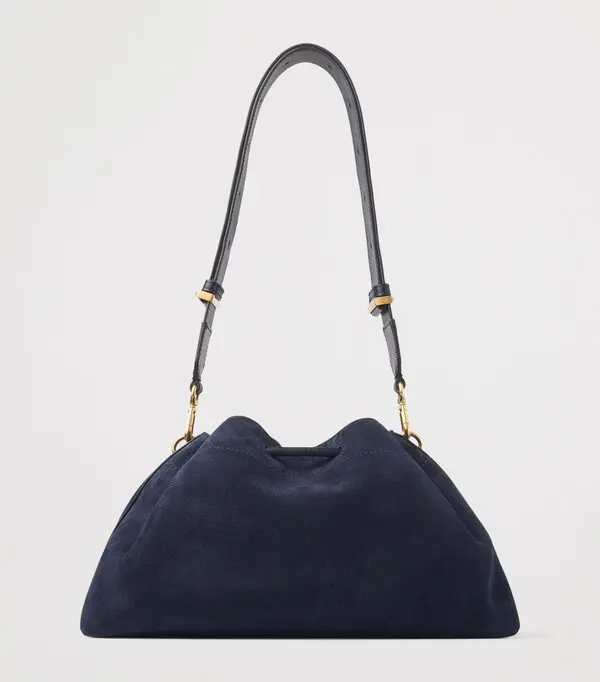 JIMMY CHOO Medium Suede Cinch Shoulder Bag