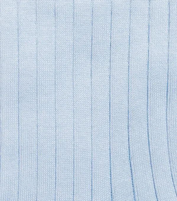 Harrods Cotton-blend Ribbed Socks - Blue