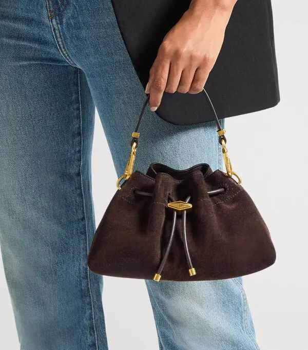 JIMMY CHOO Small Cinch Shoulder Bag - Brown