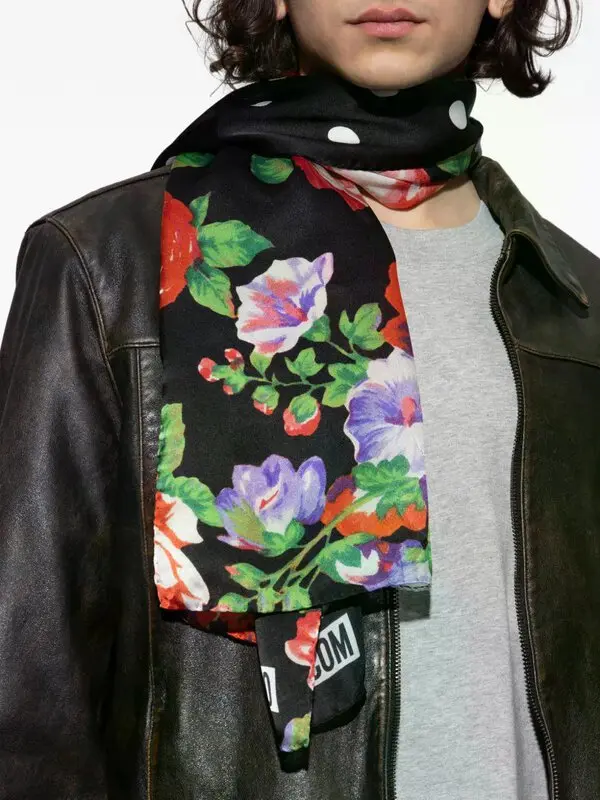 Moschino Floral-print Silk Scarf
