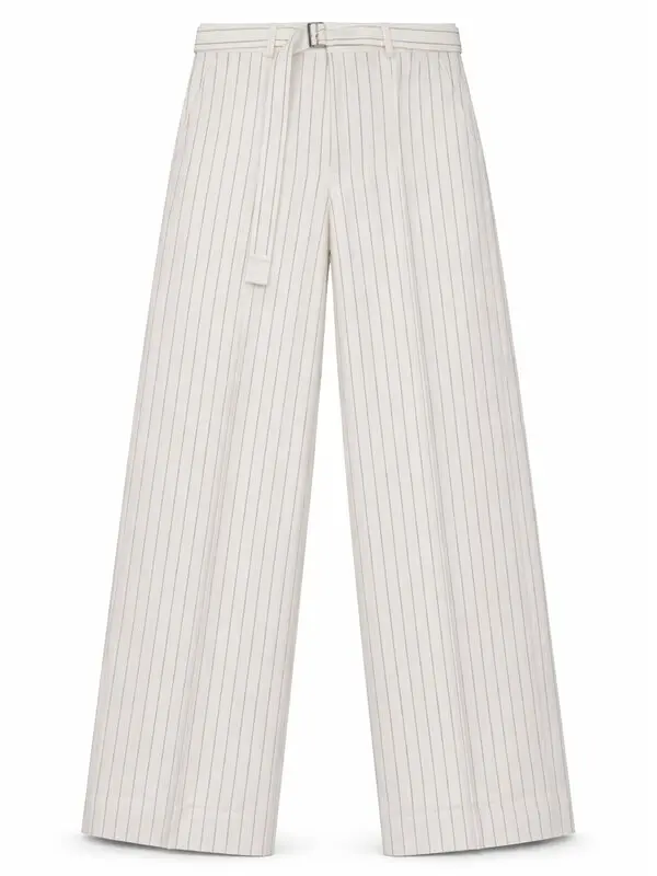 Sacai Pinstripe Wide Leg Pants