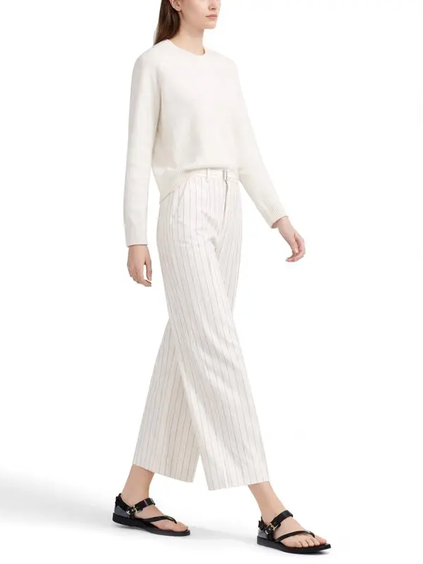 Sacai Pinstripe Wide Leg Pants