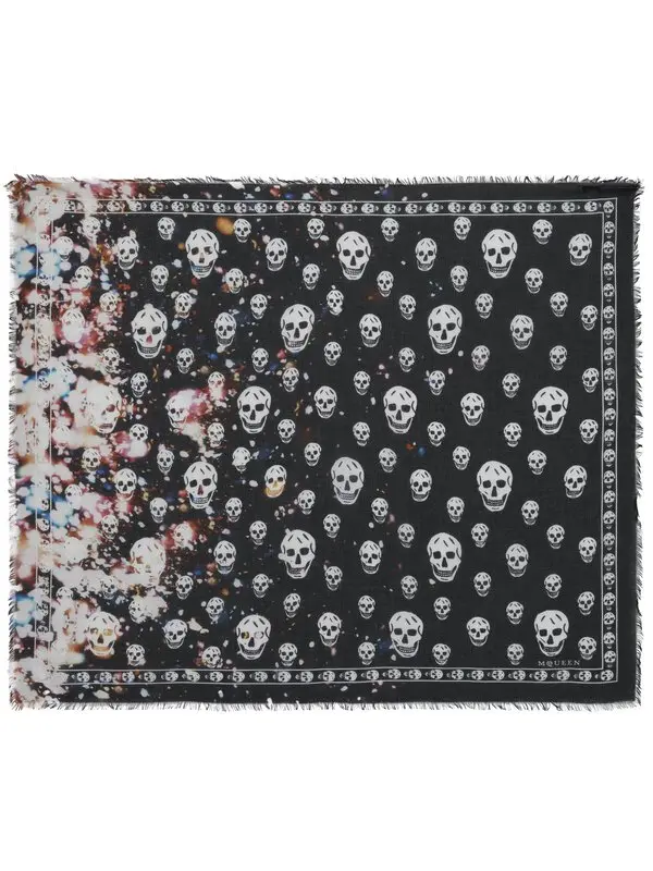 Alexander McQueen Skull" Scarf - Black