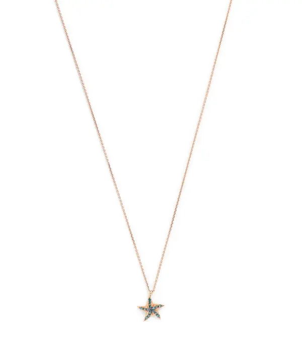 BEE GODDESS Starfish Pendant Necklace - Rose Gold