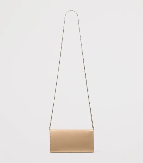 JIMMY CHOO Patent Leather Emmie Clutch - Brown