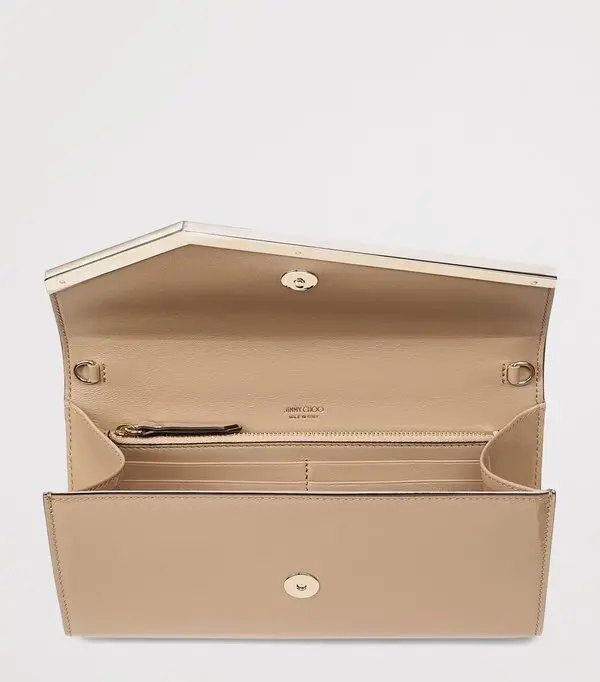 JIMMY CHOO Patent Leather Emmie Clutch - Brown