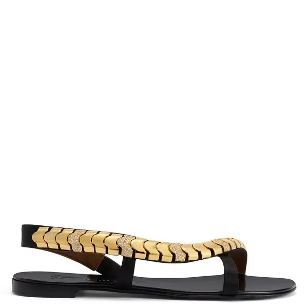 GIUSEPPE ZANOTTI Dafne Flat Sandals - Black