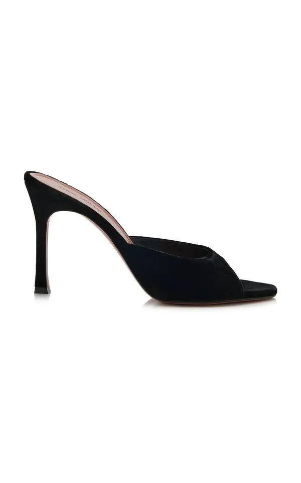 Amina Muaddi Alexa Velvet Mules