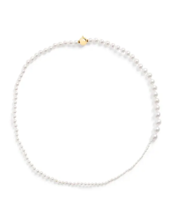 Sophie Bille Brahe Petite Peggy Pearl Necklace - Gold
