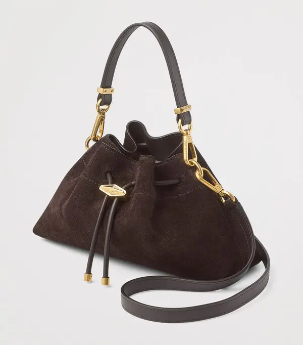 JIMMY CHOO Small Cinch Shoulder Bag - Brown