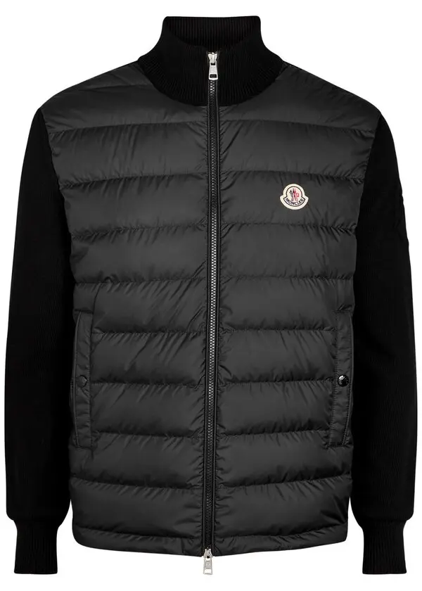 Moncler Quilted Cotton And Shell Jacket