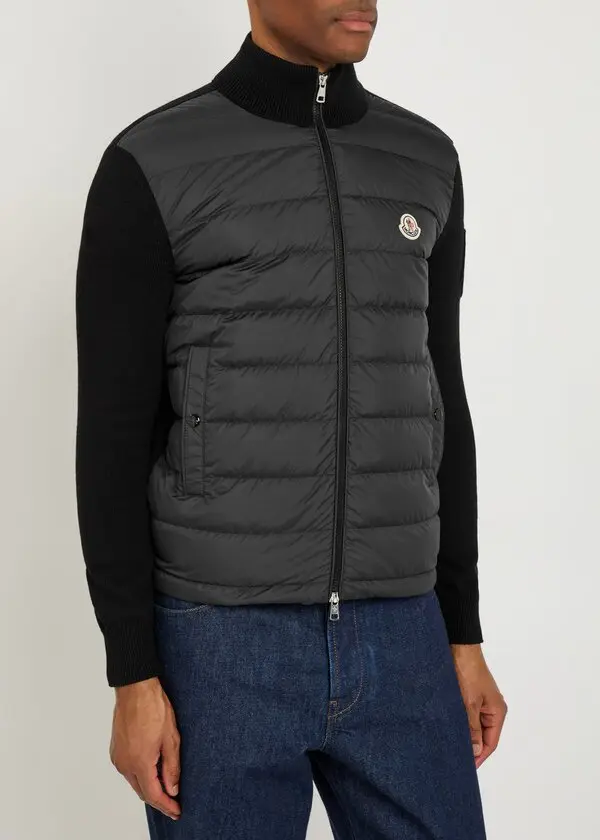 Moncler Quilted Cotton And Shell Jacket