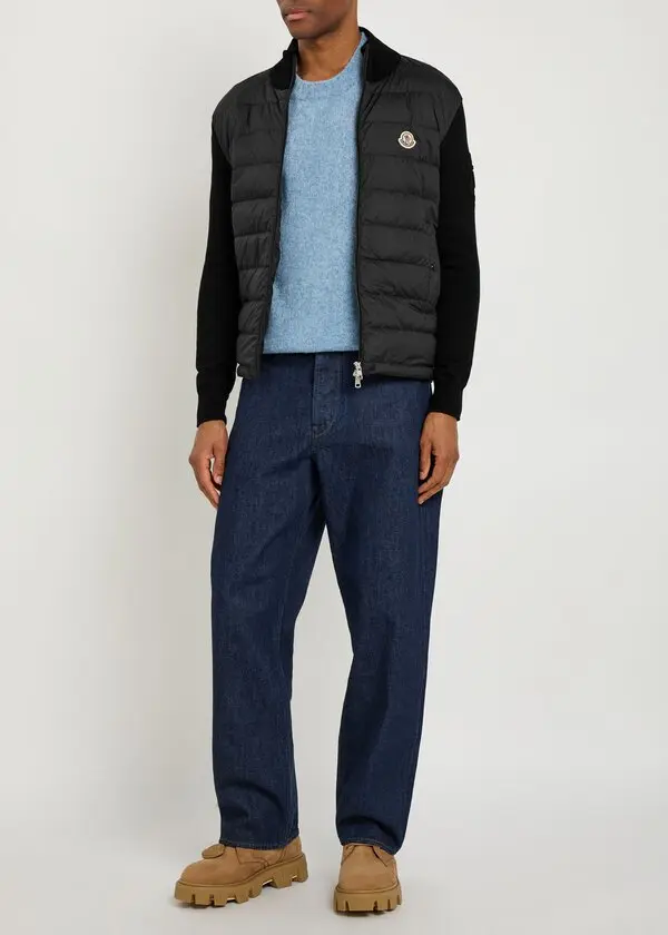 Moncler Quilted Cotton And Shell Jacket