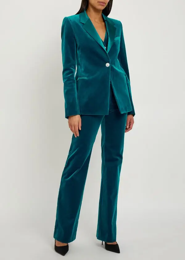 Rabanne Waist Coat-effect Velvet Blazer