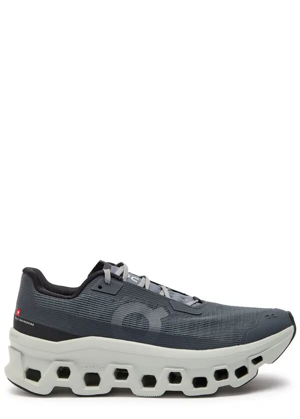 On Panelled Mesh-knit Sneakers - Grey