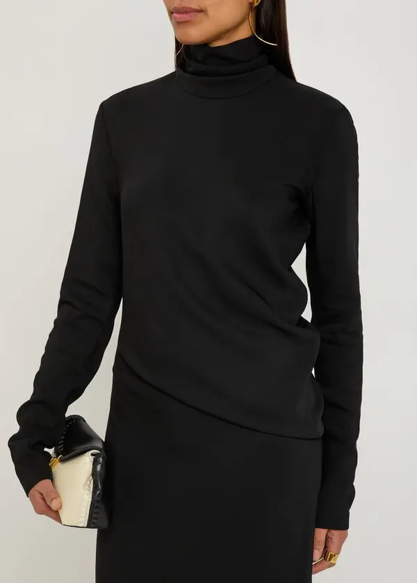 TOTEME High-neck Stretch-crepe Maxi Dress