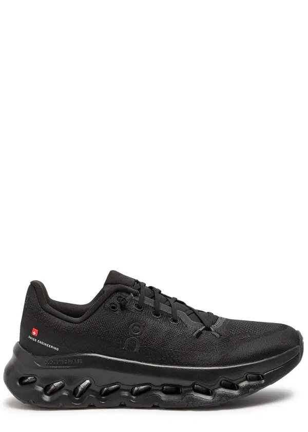On Cloudtilt Jacquard Mesh-knit Sneakers - Black