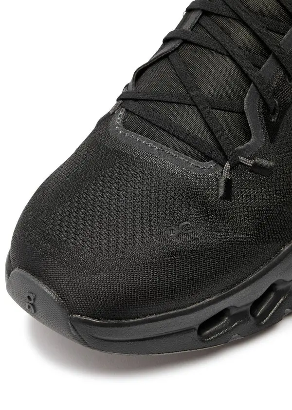 On Cloudtilt Jacquard Mesh-knit Sneakers - Black