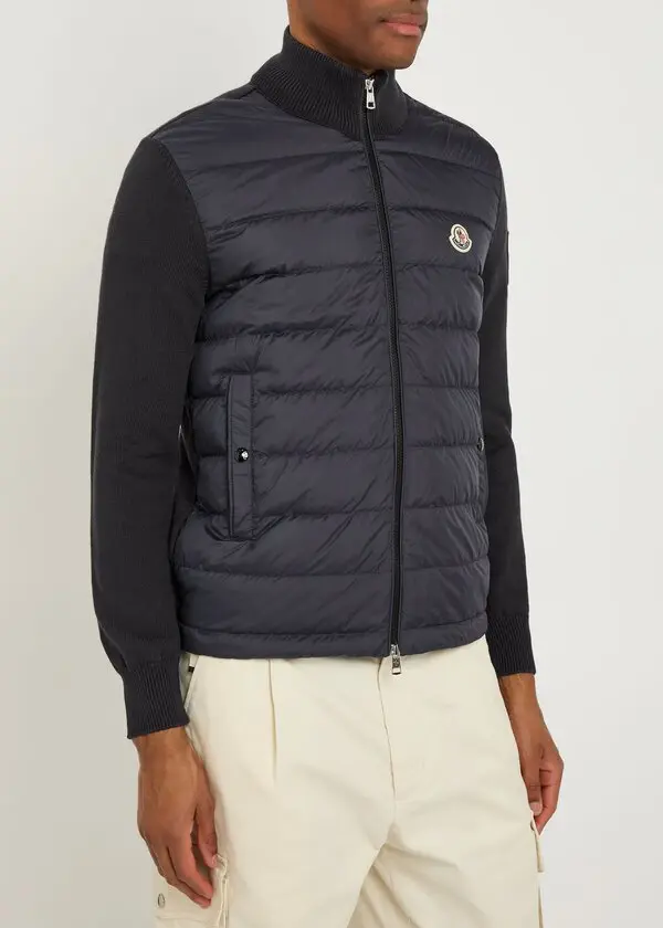Moncler Quilted Hooded Cotton-blend Jacket