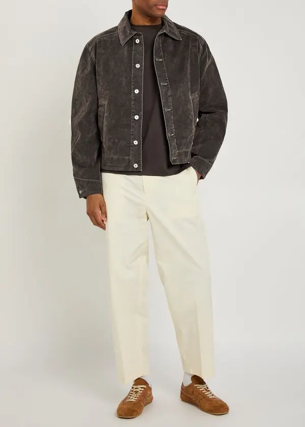 Jacquemus La Veste De Nîmes Mirada Brushed Denim Jacket - Khaki