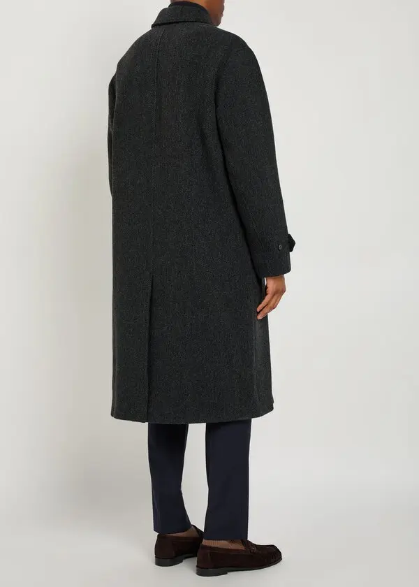 Nn07 Gibson Wool-blend Coat - Charcoal
