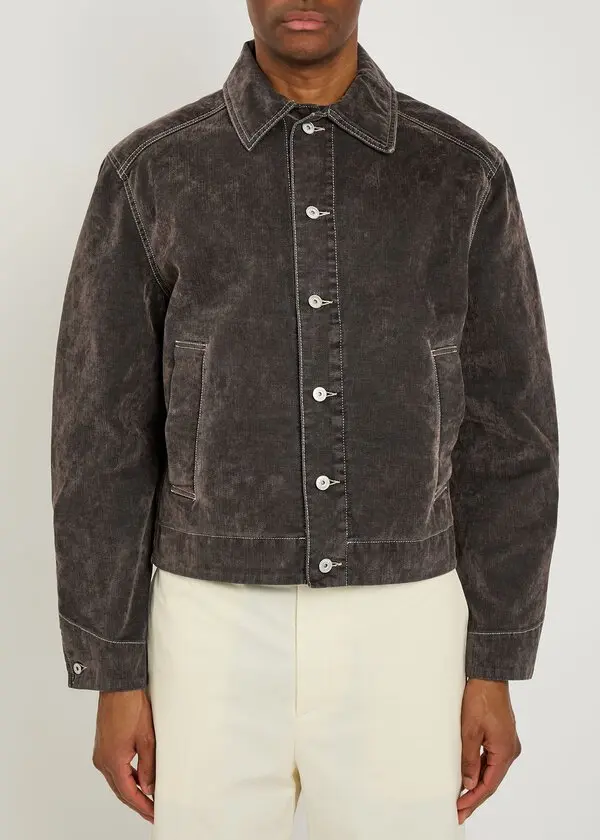 Jacquemus La Veste De-nîmes Mirada Brushed Denim Jacket - Khaki
