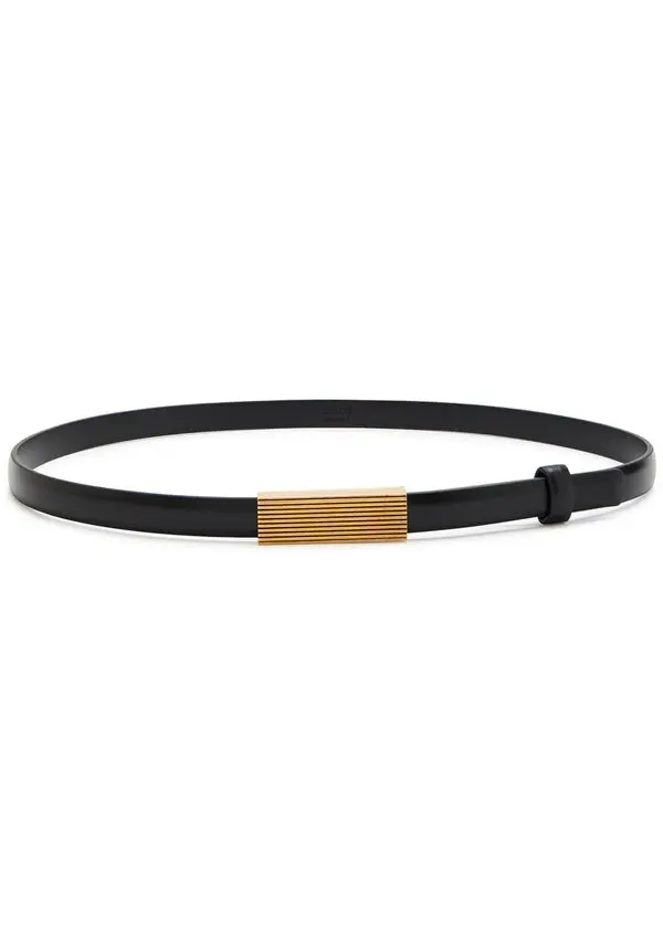 Khaite Empire Leather Belt - Black
