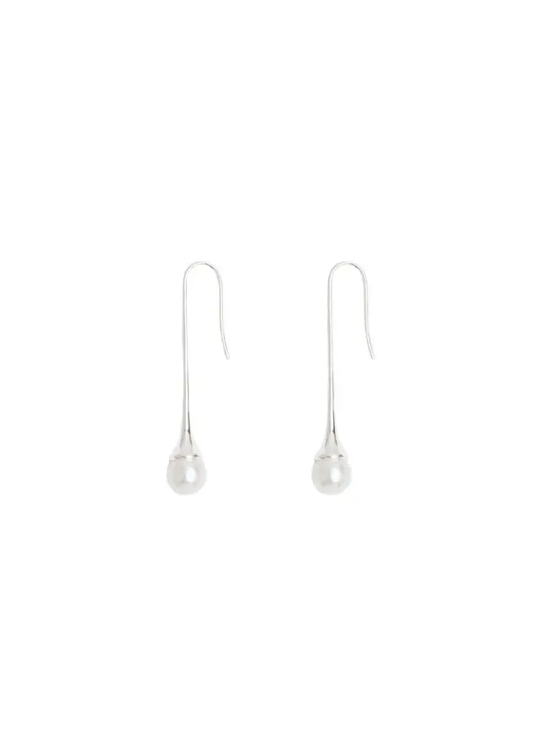 RAGBAG Lumora Pearl 925 Sterling Drop Earrings - Silver