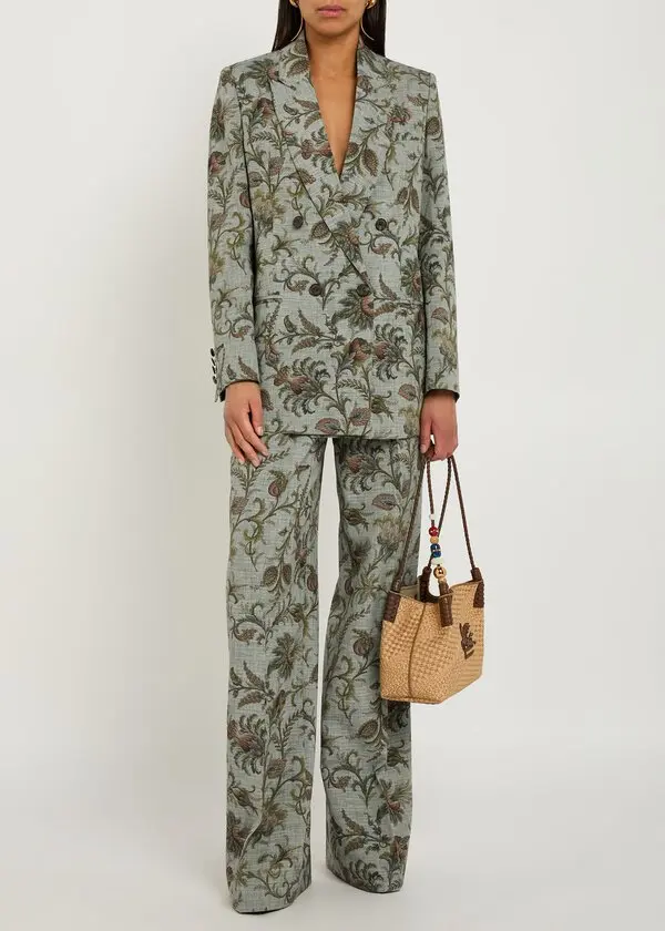 Etro Patterned Wide-leg Trousers - Multicoloured 1