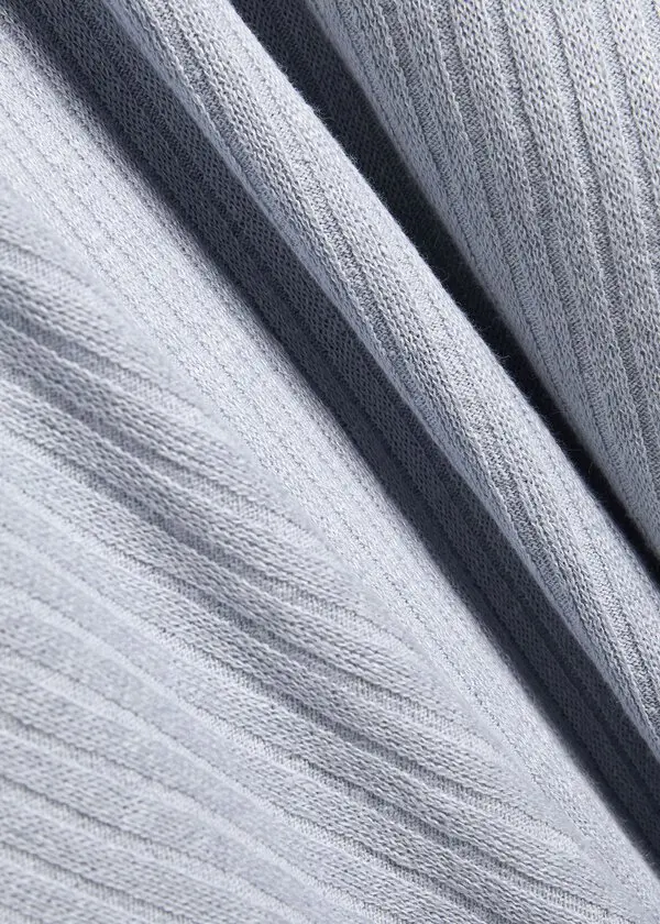 LARDINI Ribbed Linen-blend Polo Shirt