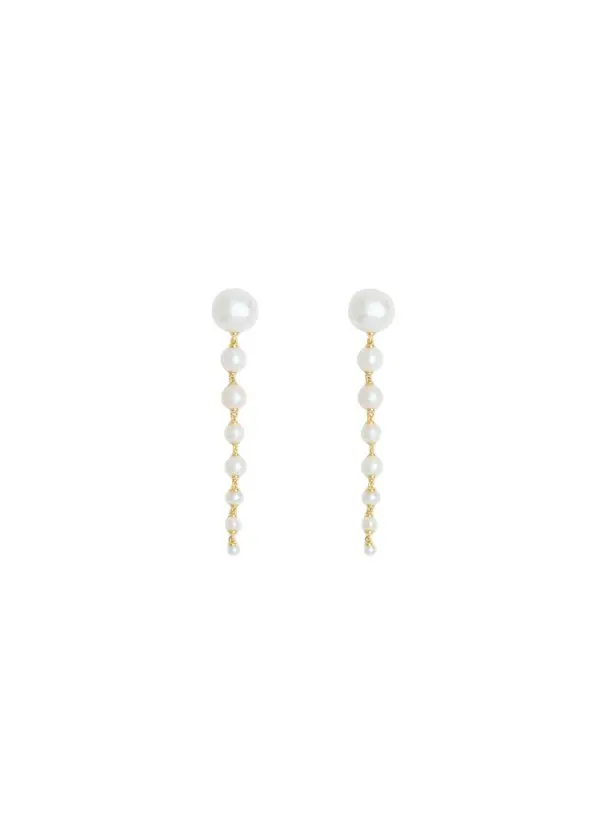 RAGBAG Lumora Chandelier Pearl Drop Earrings - Gold
