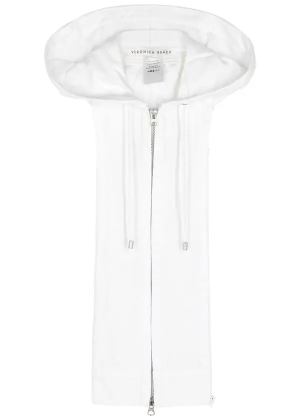Veronica Beard Hooded Cotton Dickey - White