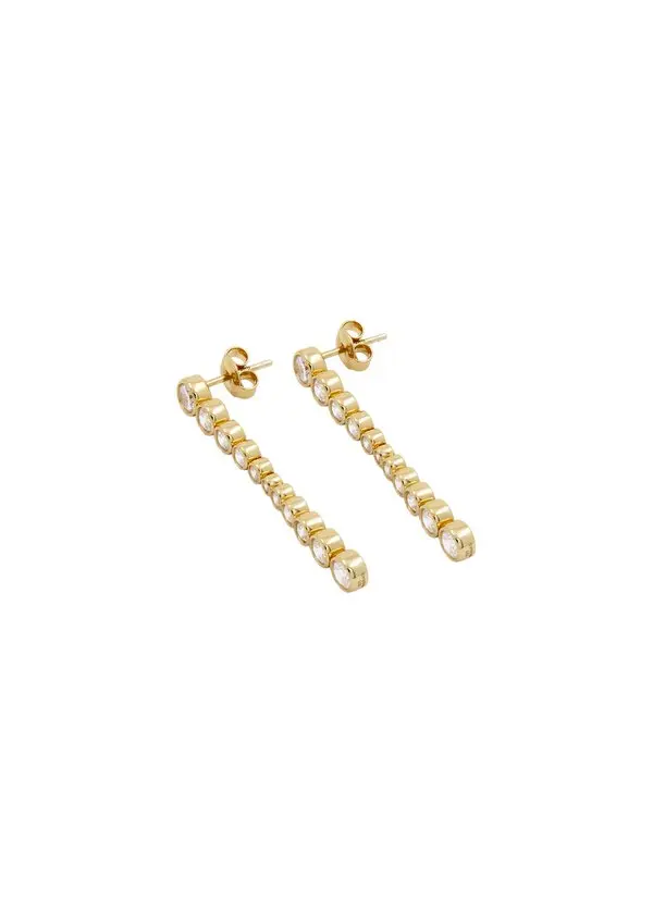 RAGBAG 925 Sterling Silver Long Earrings - Gold