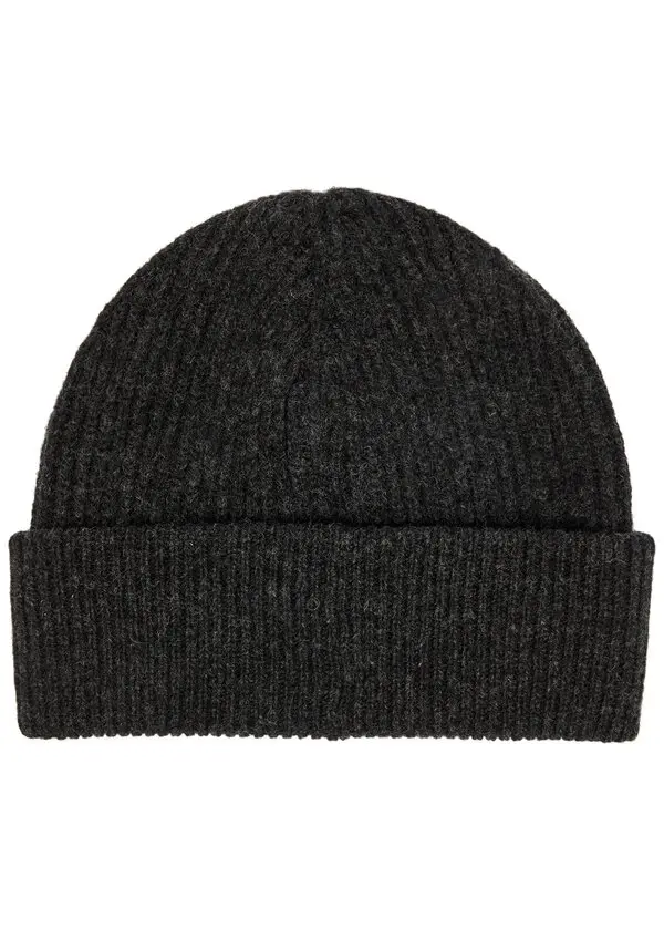 GANNI Ribbed Wool-blend Beanie