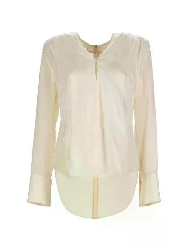 Victoria Beckham Silk Long-sleeve Top