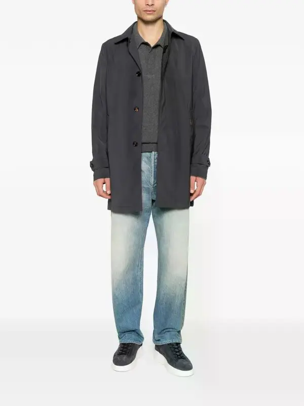 MOORER Vittor-ac Button-up Coat - Grey