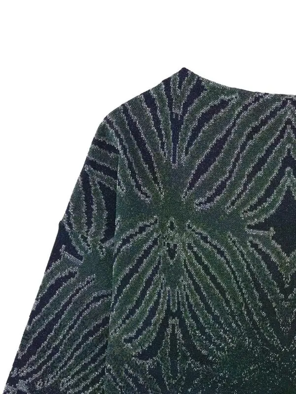 CIRCUS HOTEL Patterned Cropped Knitted Top