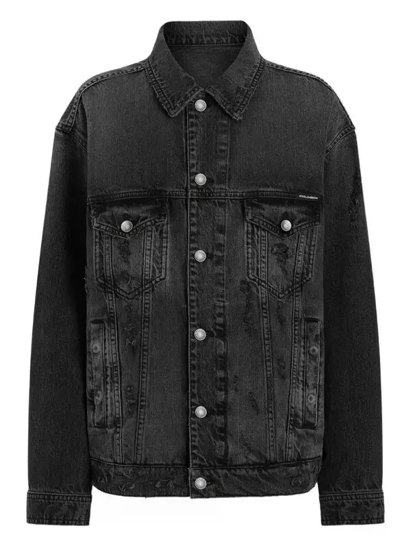 Dolce & Gabbana Buttoned Denim Jacket - Black