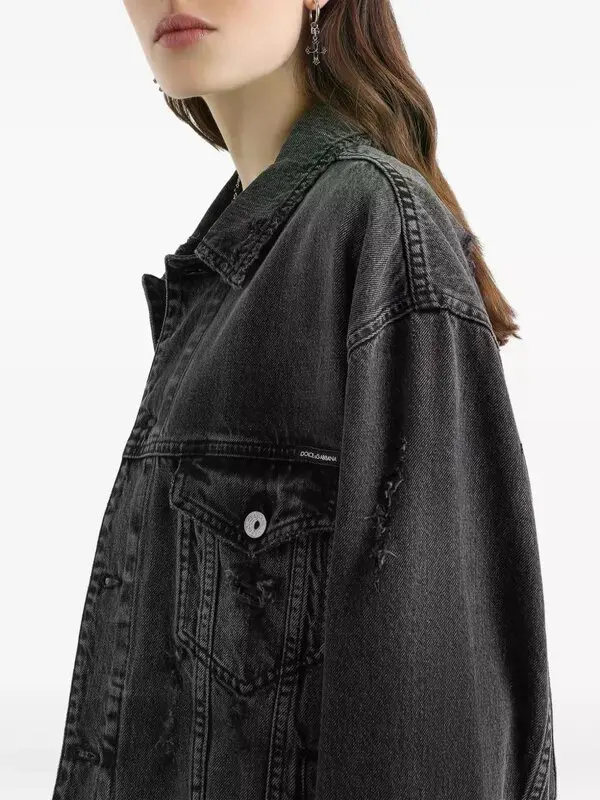 Dolce & Gabbana Buttoned Denim Jacket - Black