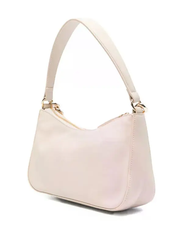 TWINSET Liliane Leather Shoulder Bag With Chain Detail - Neutrals