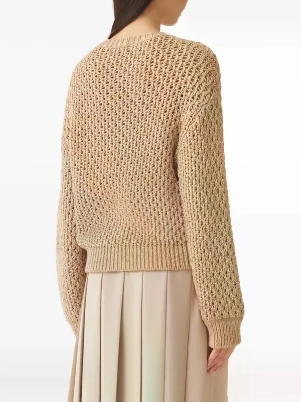 Fabiana Filippi V-neck Long Sleeve Sweater