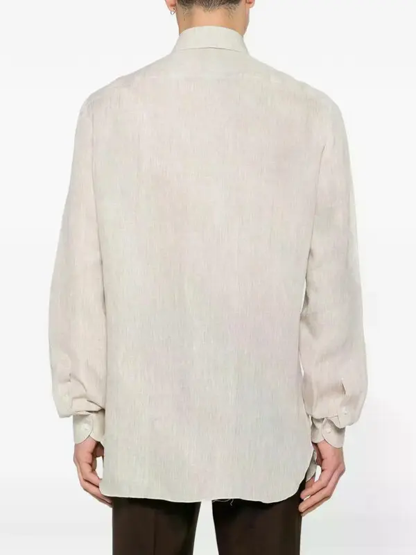 Isaia Buttoned Long-sleeve Shirt