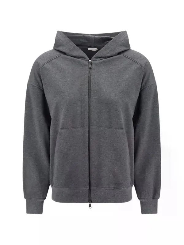 Brunello Cucinelli Zip Hooded Sweatshirt - Grey